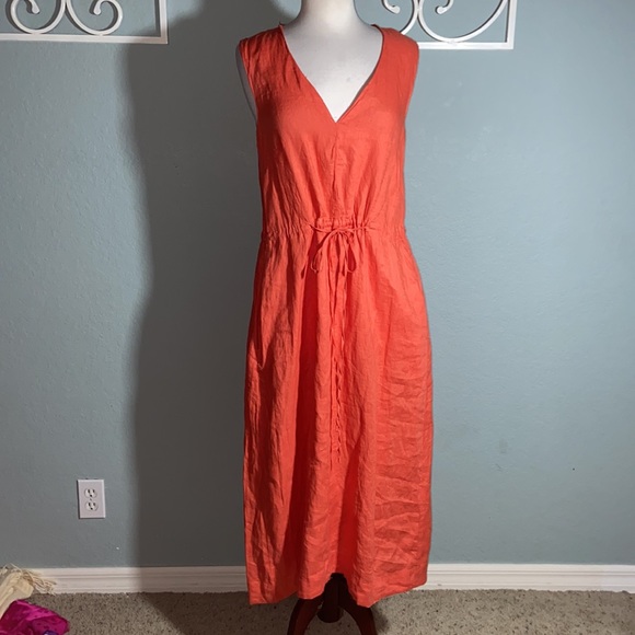 Magaschoni | Dresses | Nwt Magaschoni 0 Linen Dress Sunset | Poshmark